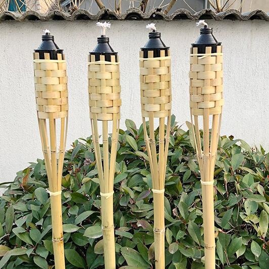 Eco-Friendly Natural Bamboo Tiki Torch for Outdoor Party and Garden ...