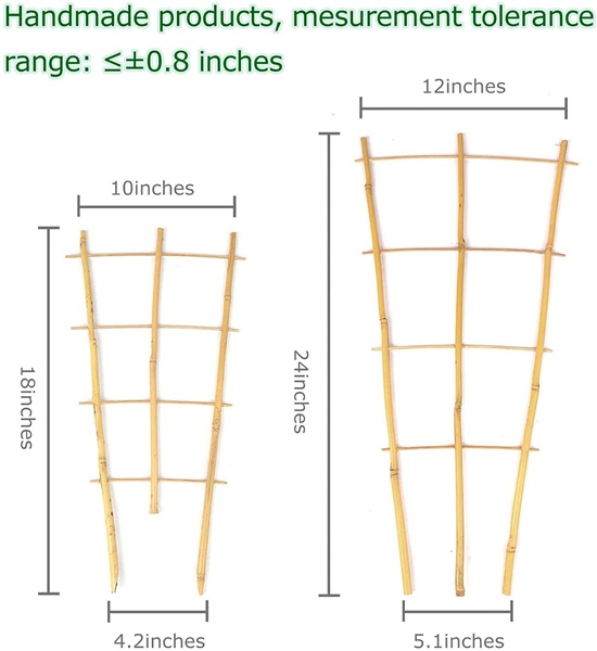 Natural Bamboo Fan-Shaped Trellis: Ideal for Supporting Climbing ...