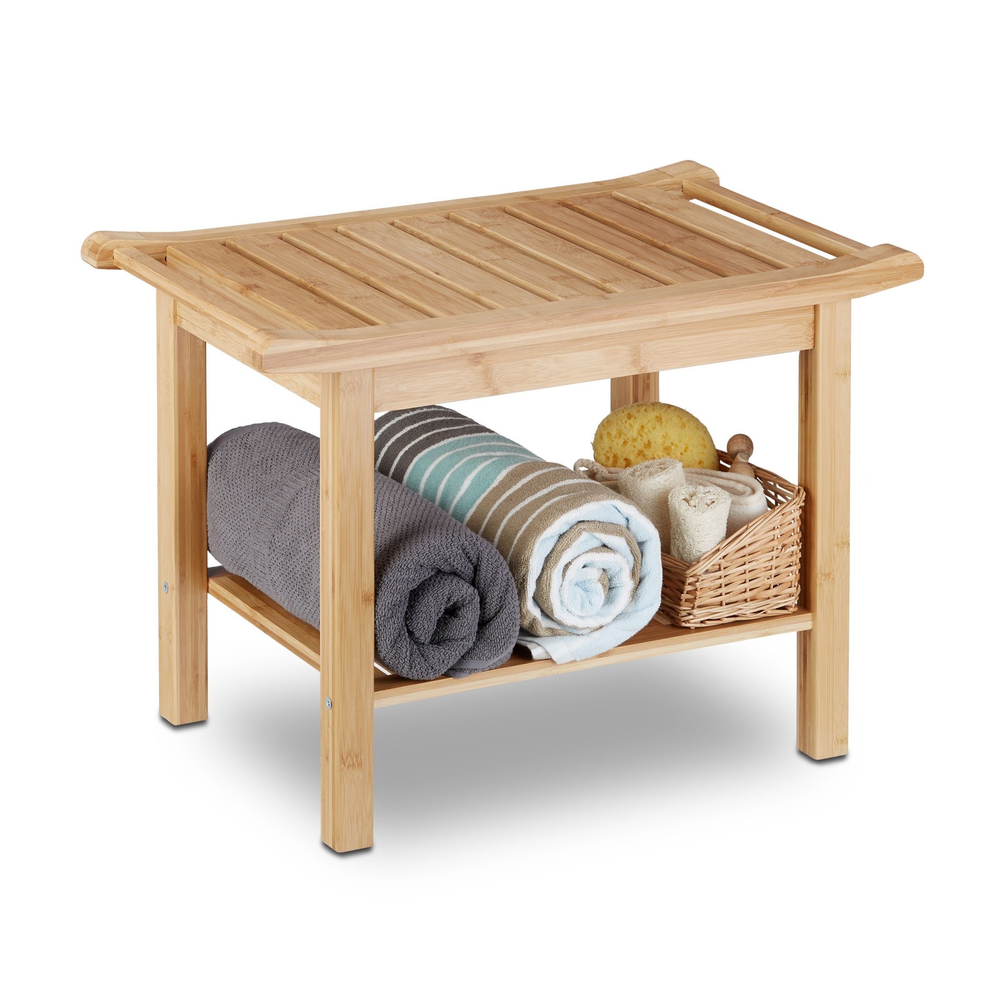 Premium Eco-Friendly Bamboo Bathroom Bench - Sustainable Luxury for ...