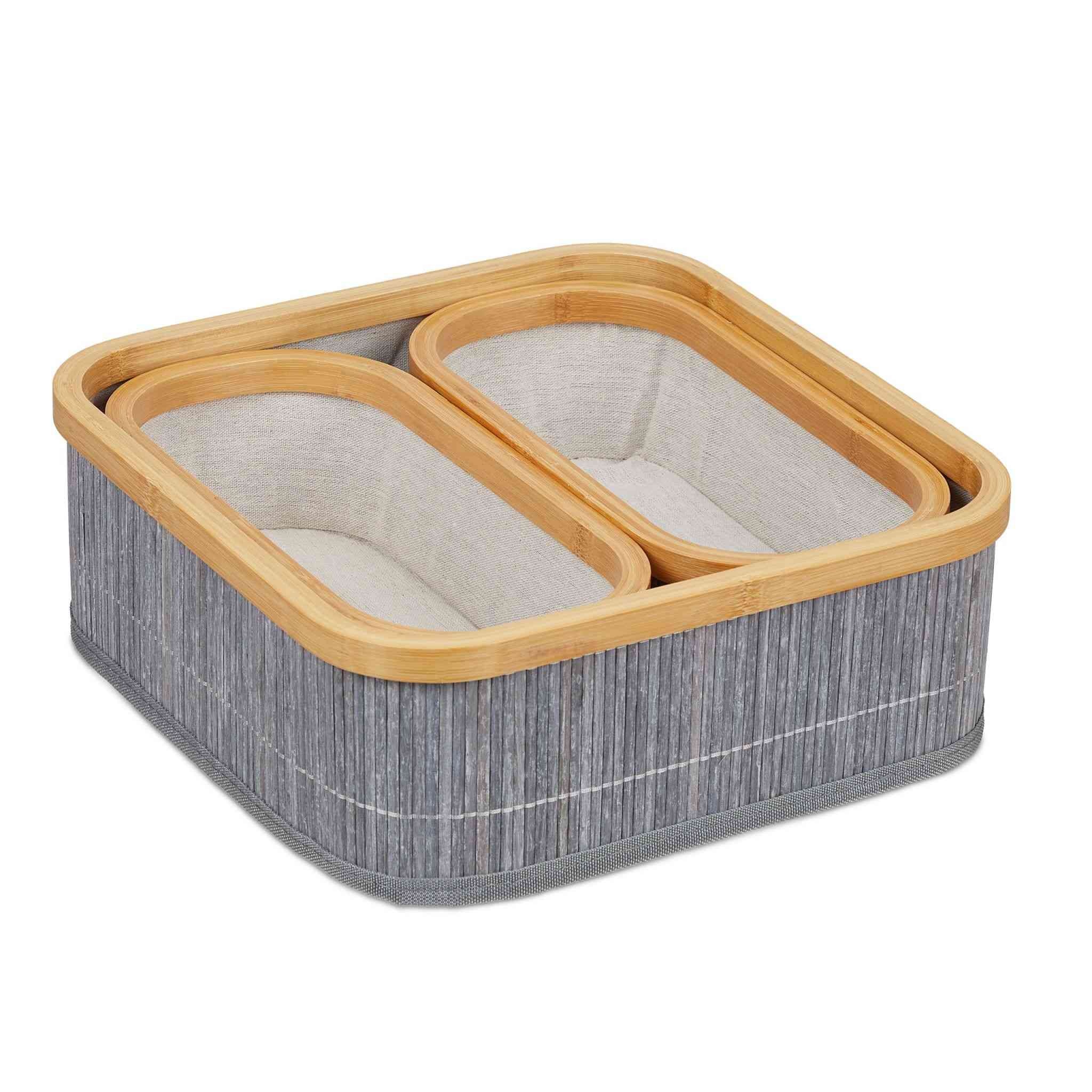 Maximize Home Efficiency with Stylish Bamboo Storage Baskets – Set of 3 ...