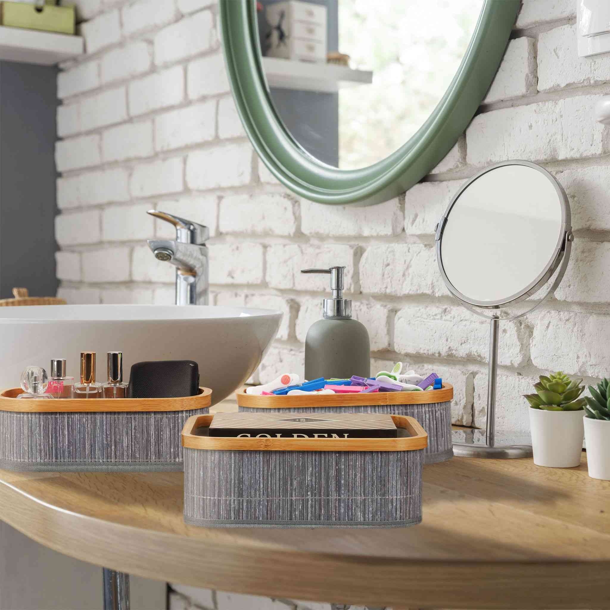 Maximize Home Efficiency with Stylish Bamboo Storage Baskets – Set of 3 ...