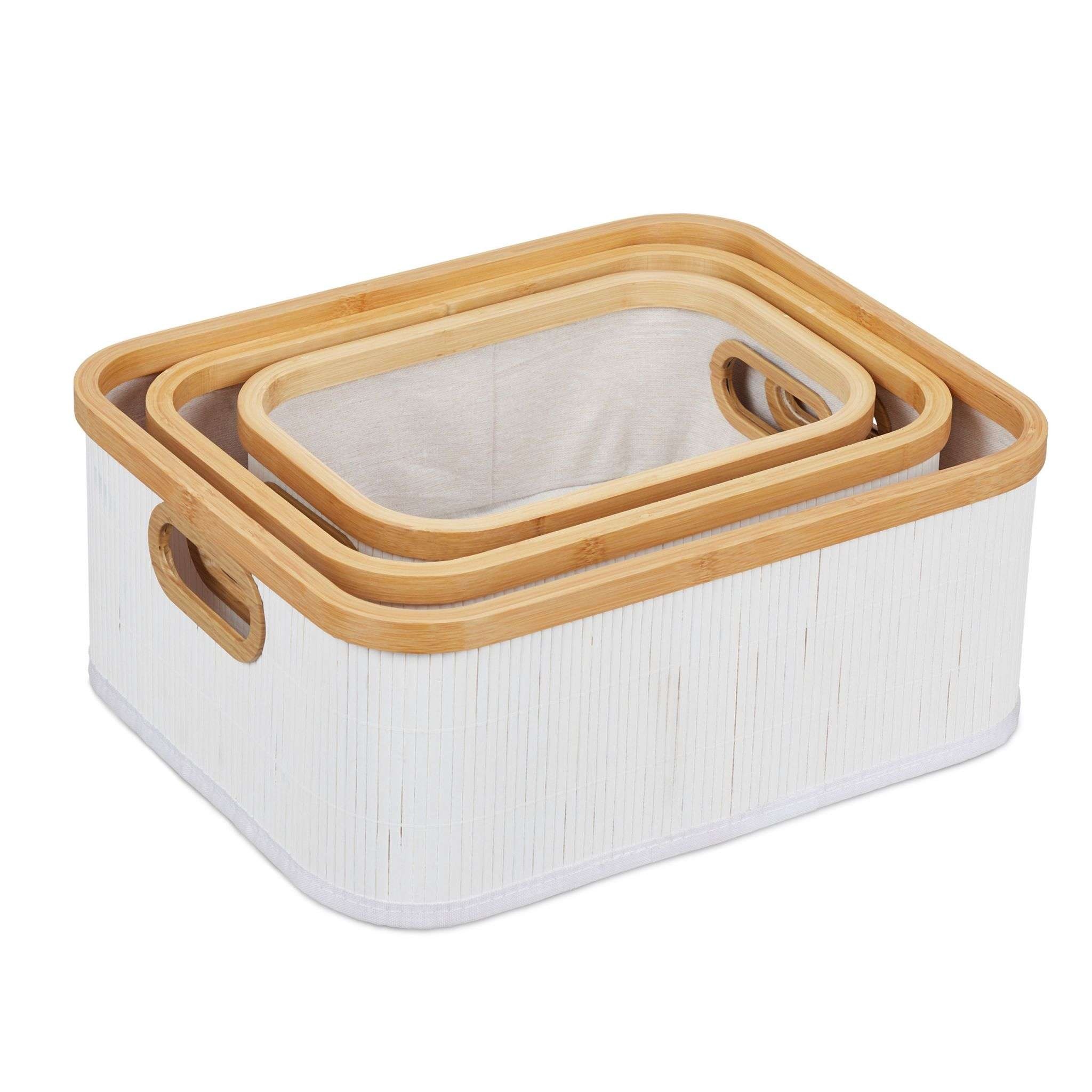 🌟 Discover Elegant Versatility with This Bamboo Storage Basket Set of 3 🌟