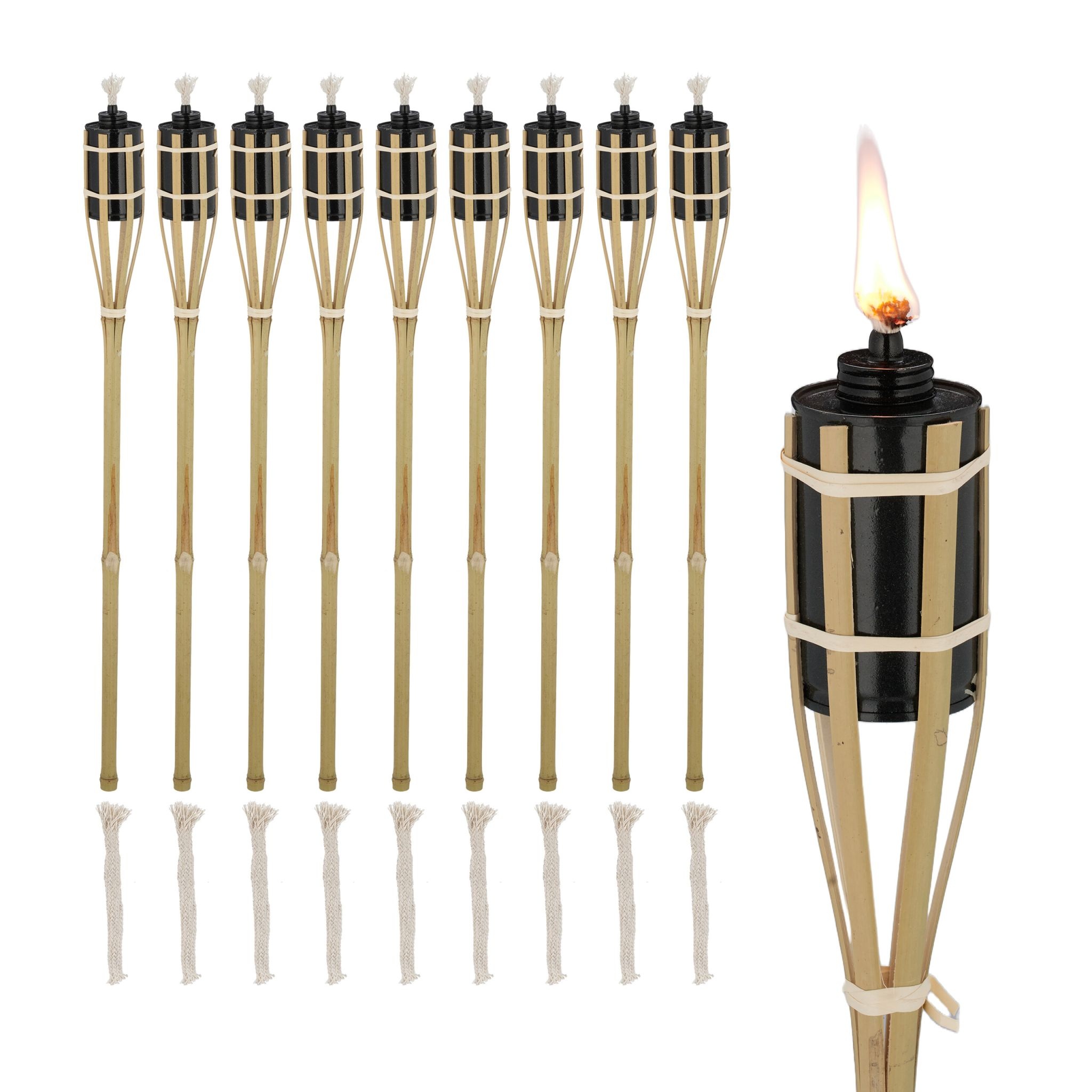 Illuminate Your Outdoor Space with Our Premium Bamboo Oil Torches ...