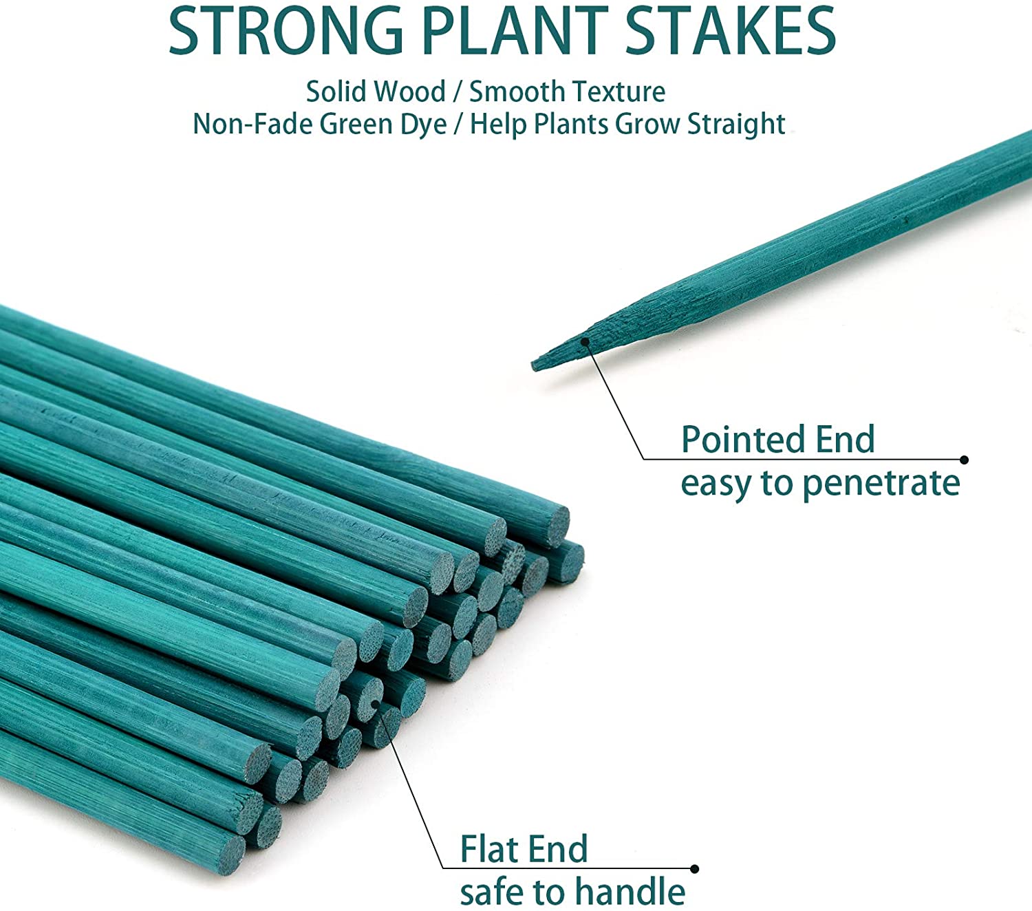 Premium Color-Dyed Green Bamboo Sticks – Versatile Plant Support for ...